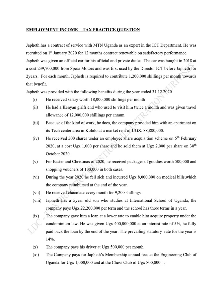 Tax Practice Question and Answer - November 2022 | PDF