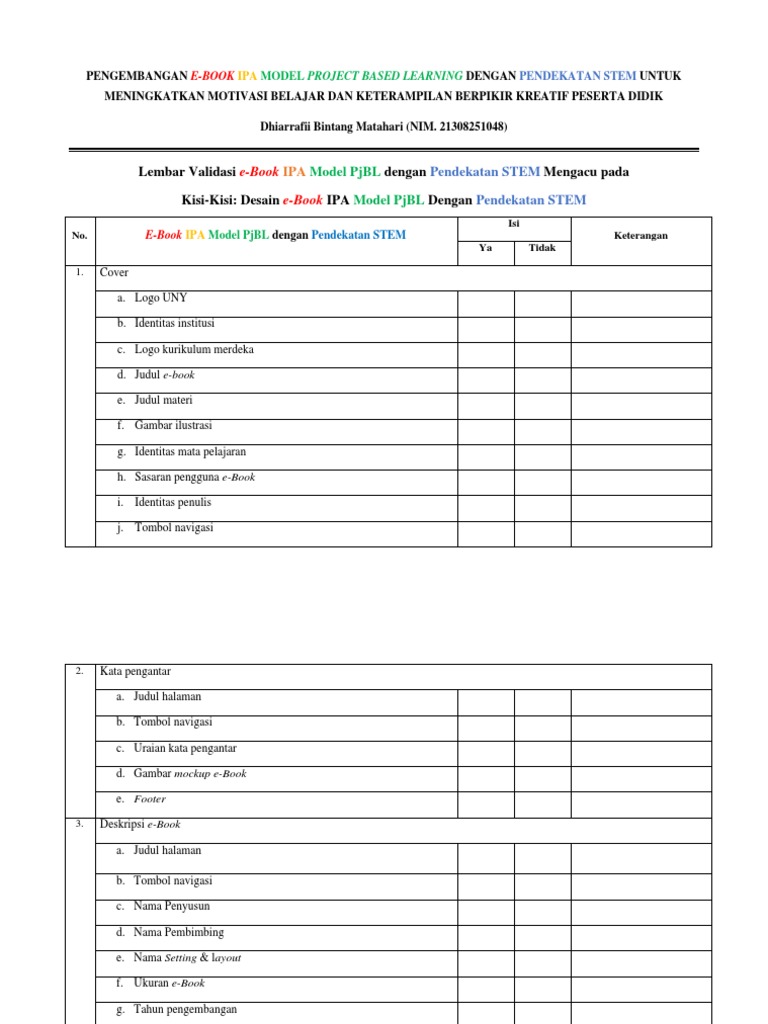 Lembar Validasi | PDF