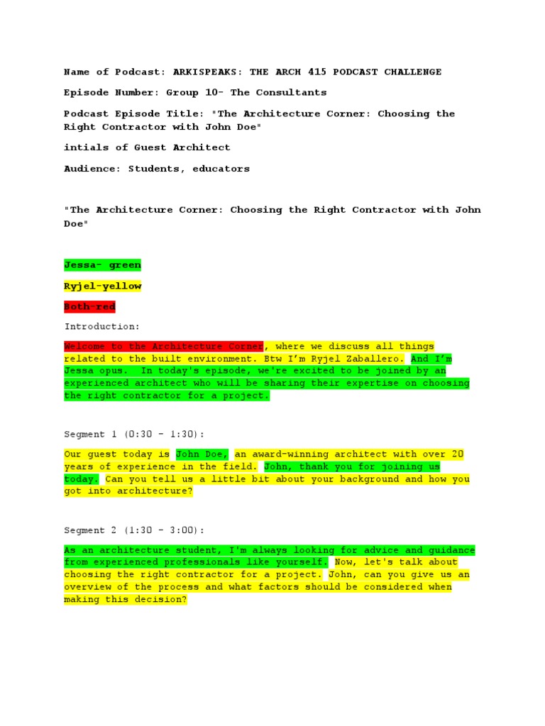 Podcast Script | PDF