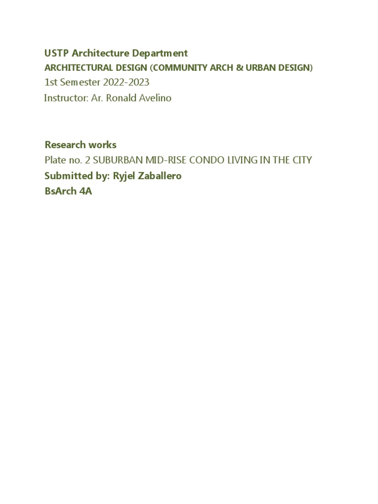 Zaballero-Ryjel ResearchWorks2 CONDO | PDF | Building | Duct (Flow)