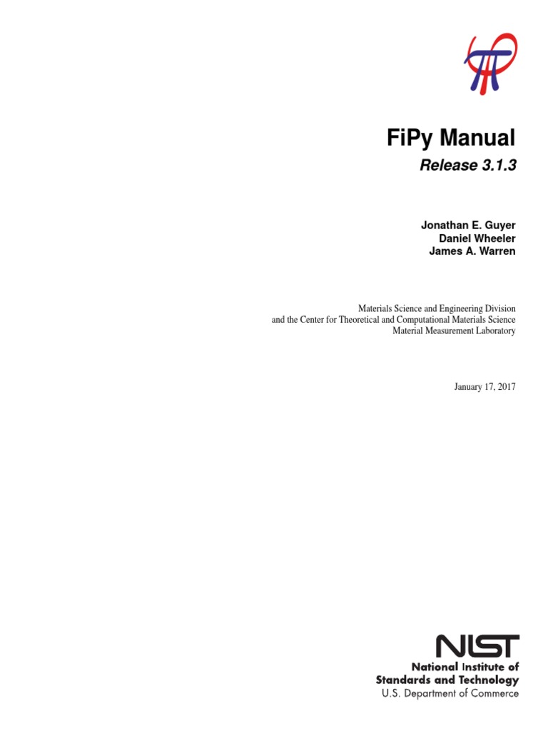 Fipy-3 1 3 | PDF | National Institute Of Standards And Technology | Computing