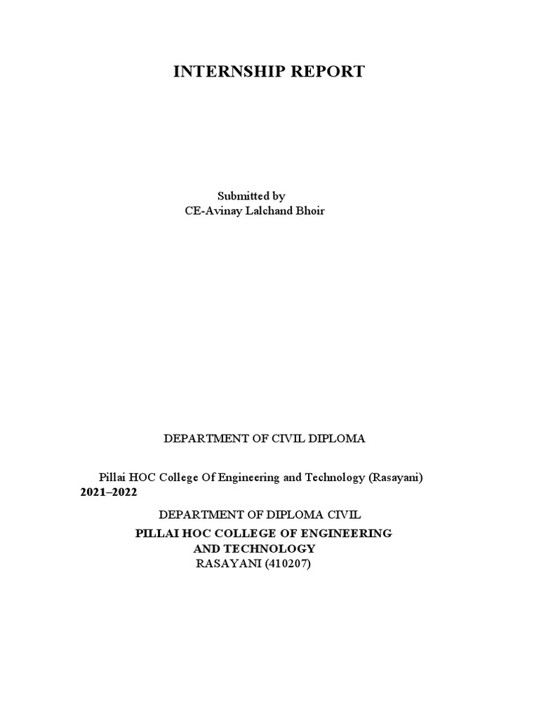 Avinay Internship Report | PDF | Concrete | Foundation (Engineering)