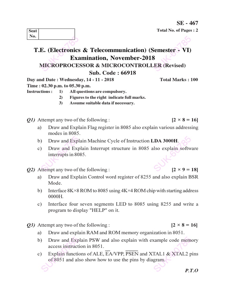Mpmc Nov 18 Pdf Central Processing Unit Computer Engineering 