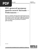 ISO 965-1 ISO General Purpose Metric Screw Threads-Tolerances | PDF | Screw | Engineering Tolerance