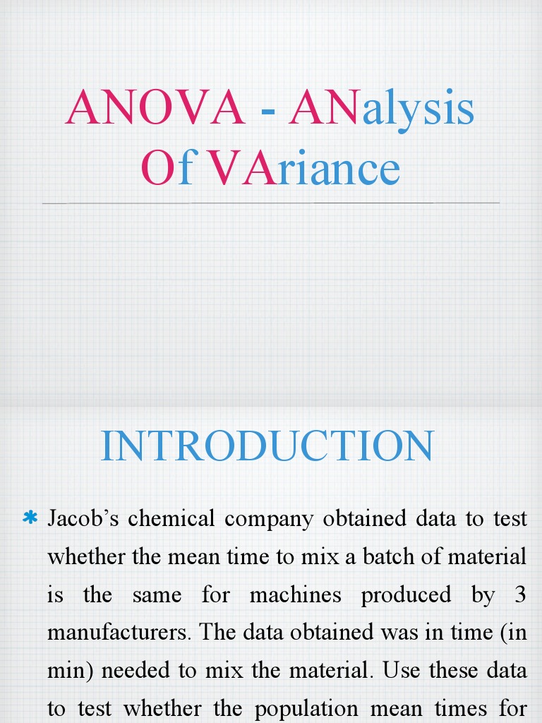 Anova | PDF | Analysis Of Variance | Errors And Residuals