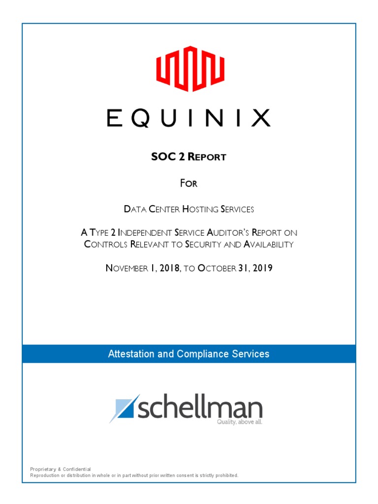 Equinix 2019 SOC2 | PDF | Information Security | Data Center