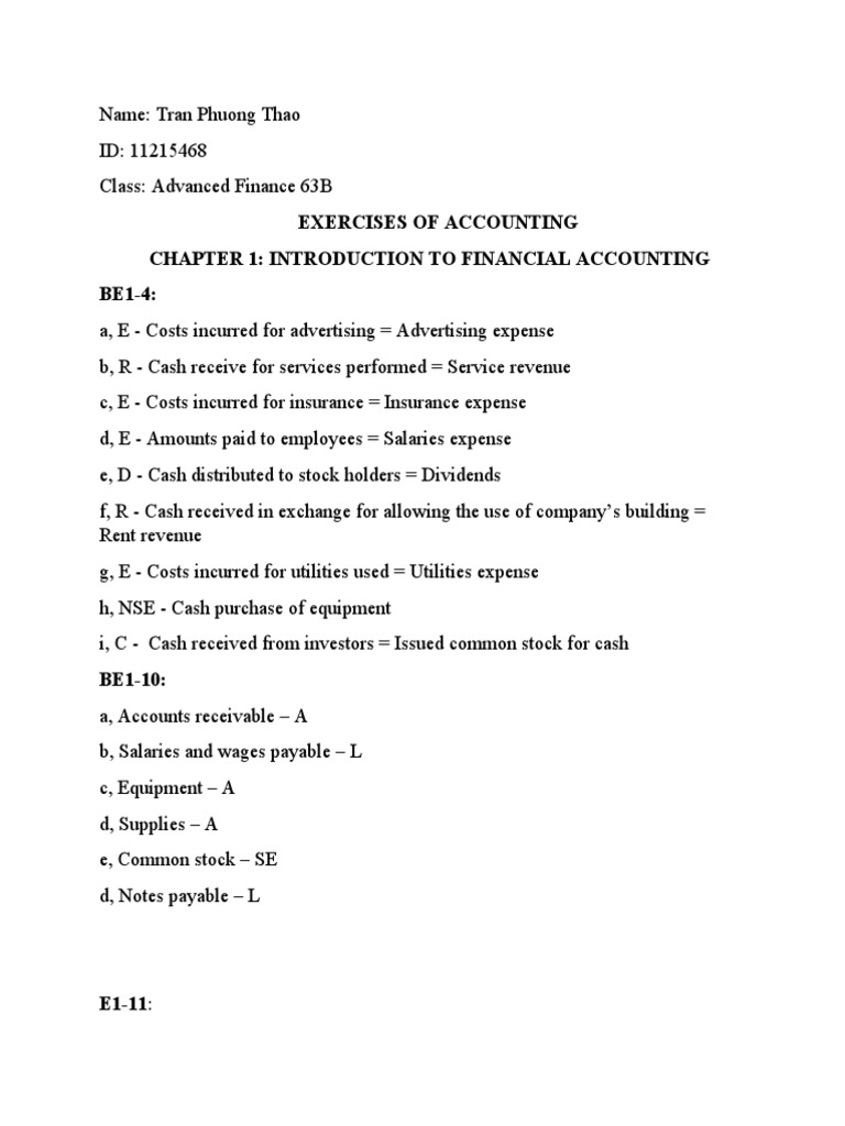 Exercises of Accounting N P | PDF | Debits And Credits | Cost Of Goods Sold
