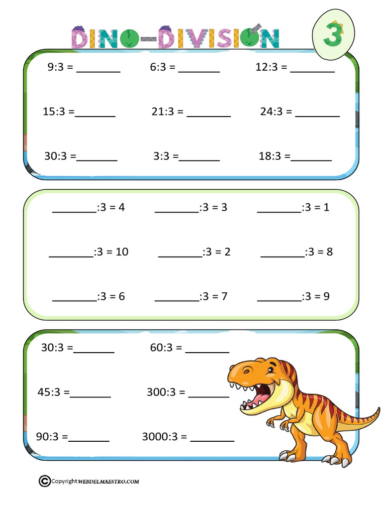 Divisiones Tabla Del 3 | PDF