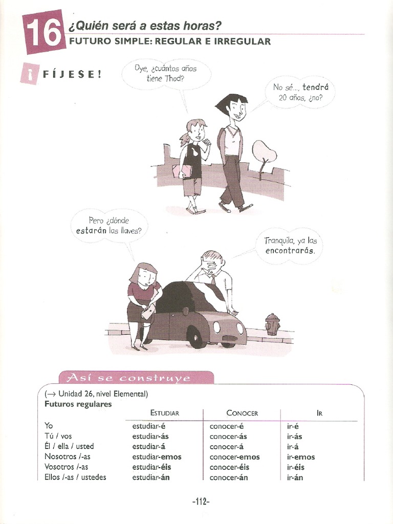 Unidad 16 Gramática. Furuto Regular e Irregular | PDF