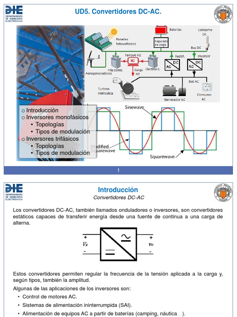EP T5 Convertidores DC-AC | PDF | Inversor de energia | Ingeniería Informática