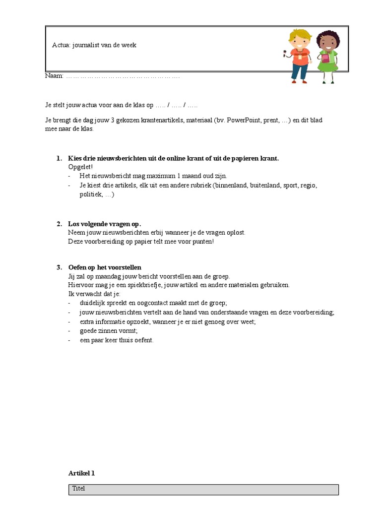 Actua Voorbereiding Pdf