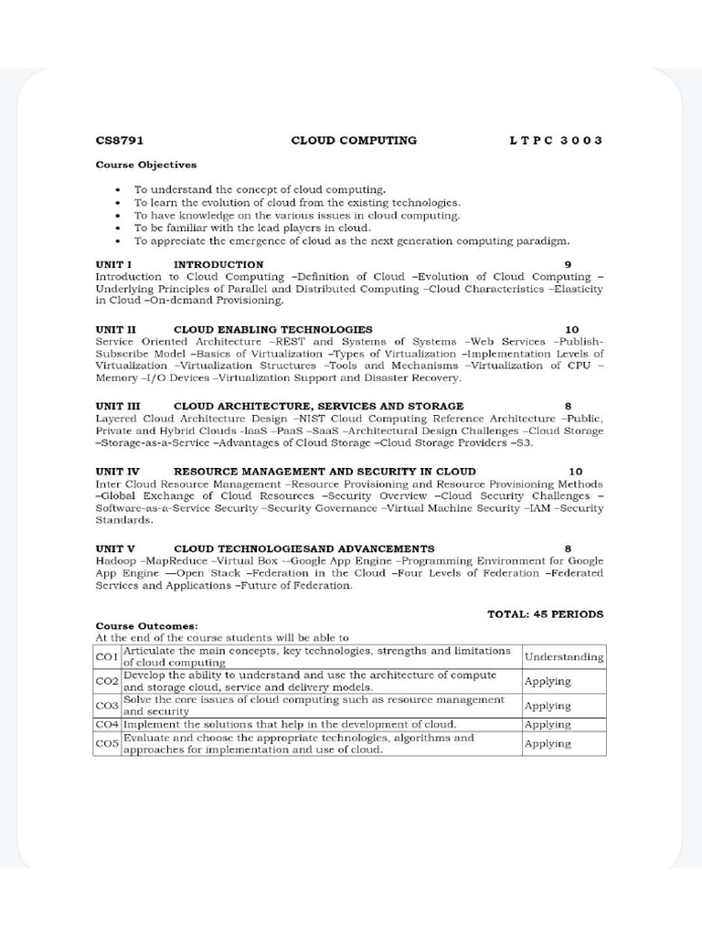 Cloud Lesson Plan | PDF