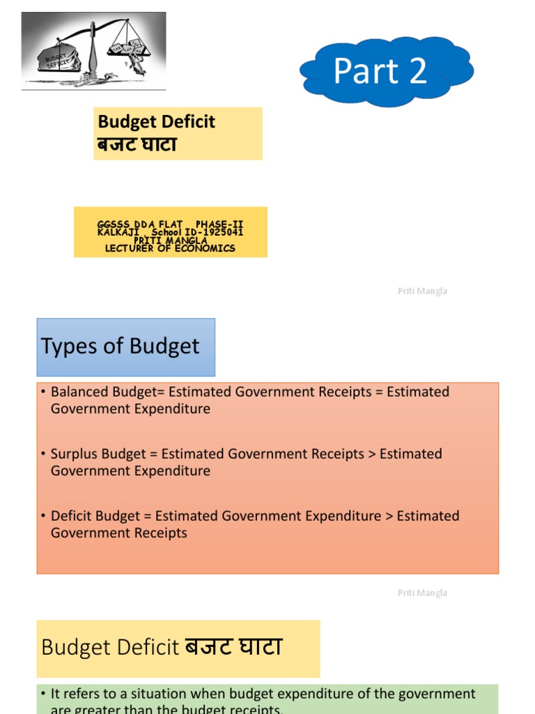 Budget Deficit by Priti Mangla | PDF | Government Budget Balance ...