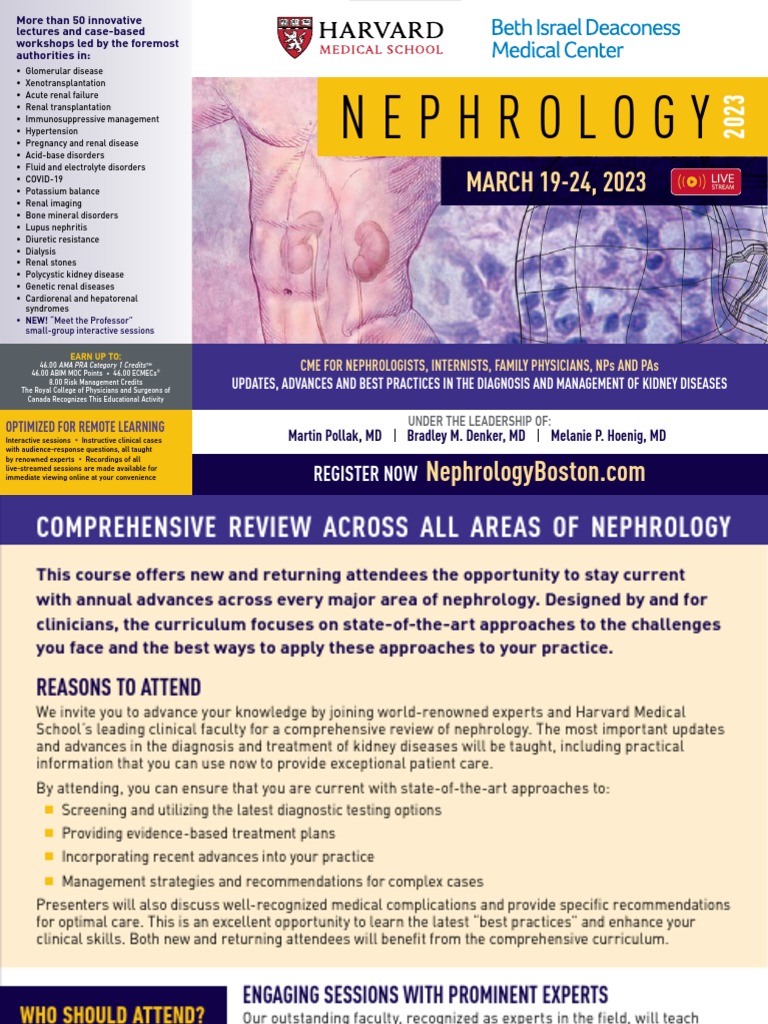 23 732938 Brochure FINAL | PDF | Nephrology | Doctor Of Medicine