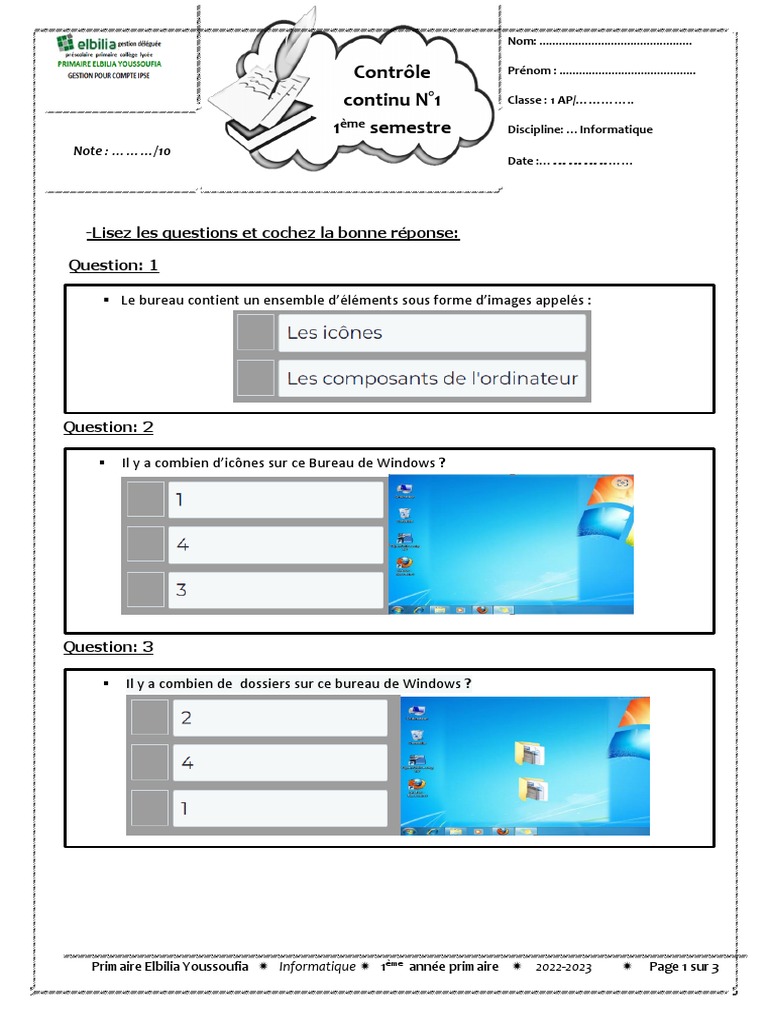 Controle 1AP | PDF | Ordinateurs