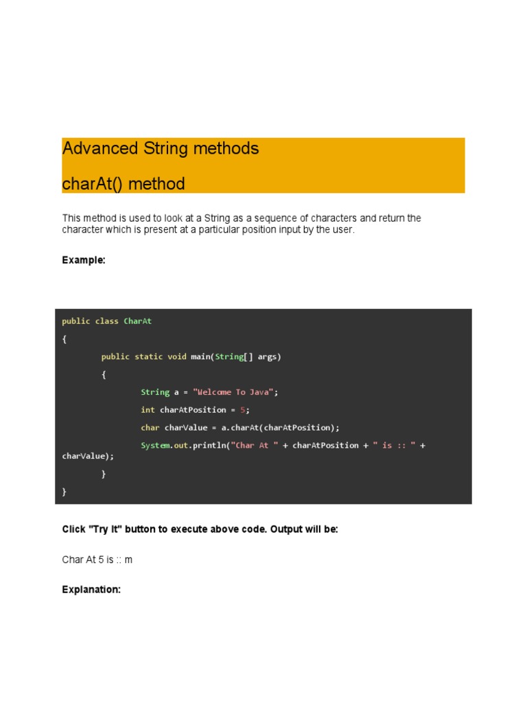 String Adv Methods Pdf String Computer Science Method Computer Programming