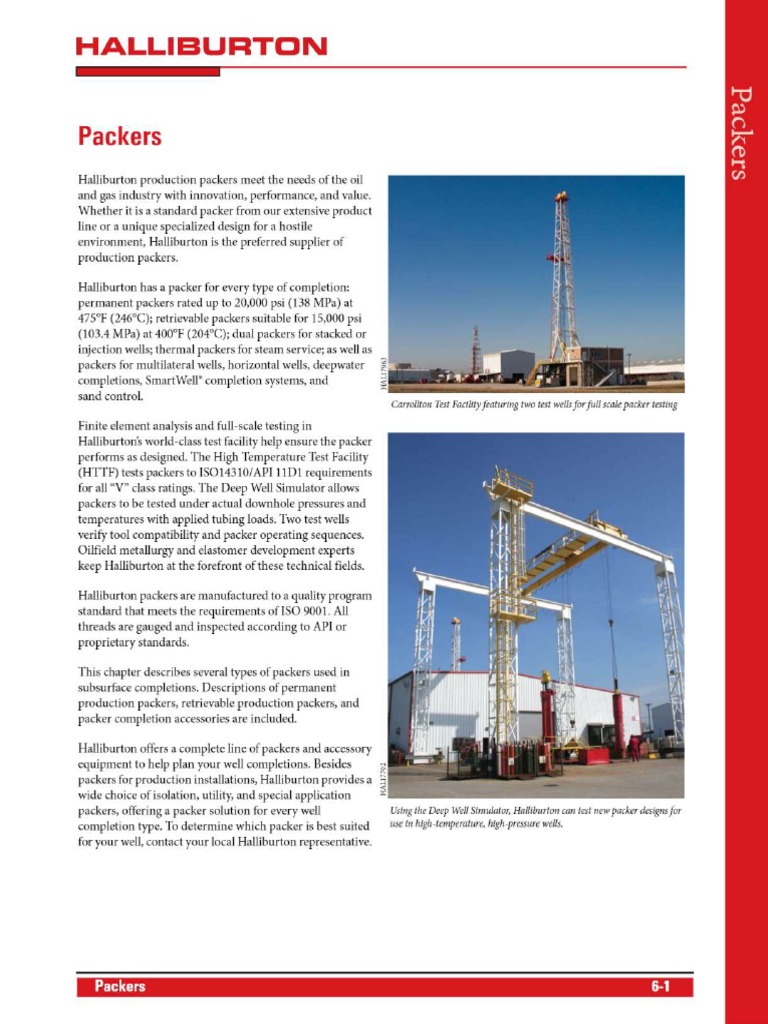 Halliburton Packer | PDF