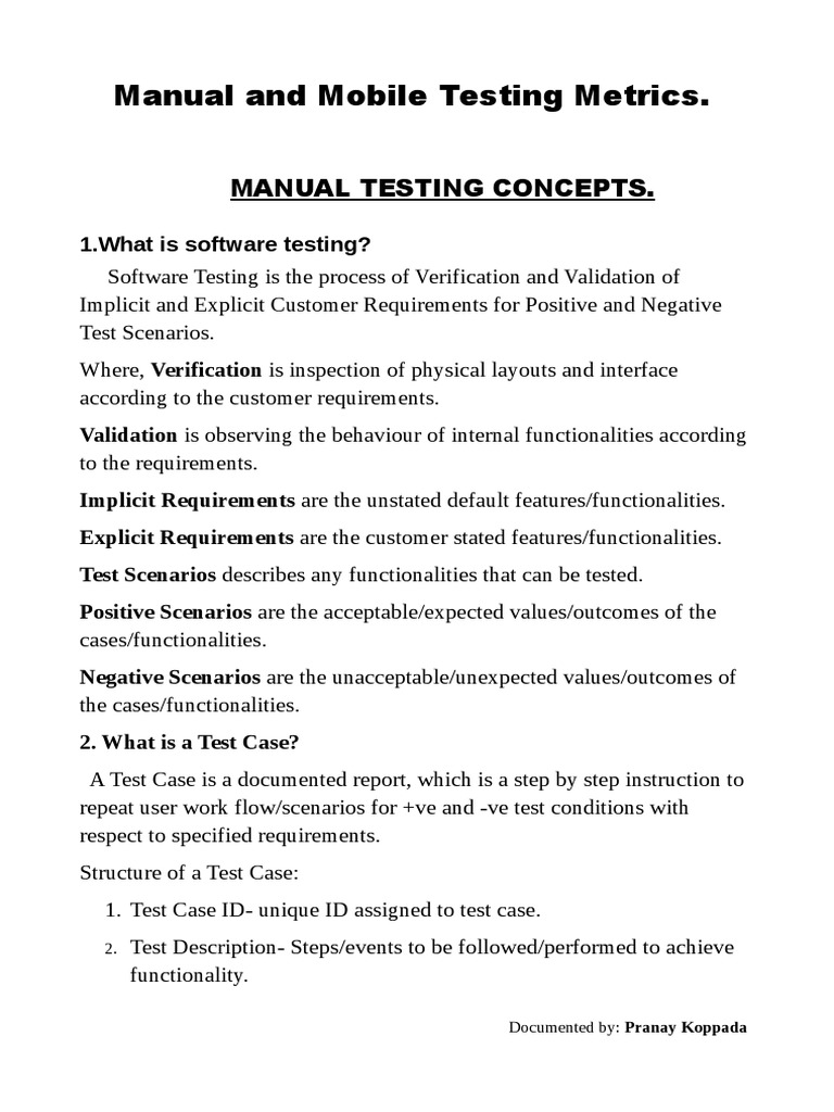 A Comprehensive Guide to Manual Testing Concepts, Test Cases, Software ... A Comprehensive Guide to Manual Testing Concepts, Test Cases, Software ...