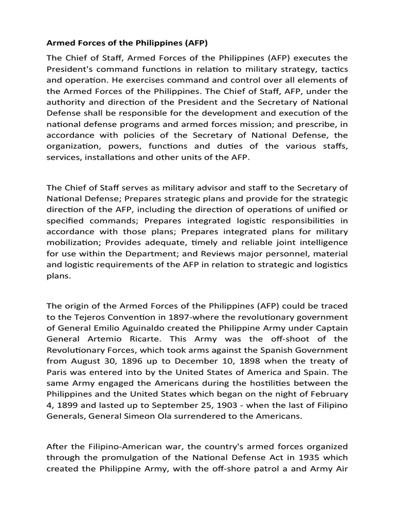 Armed Forces of The Philippines | PDF | National Security | International Relations