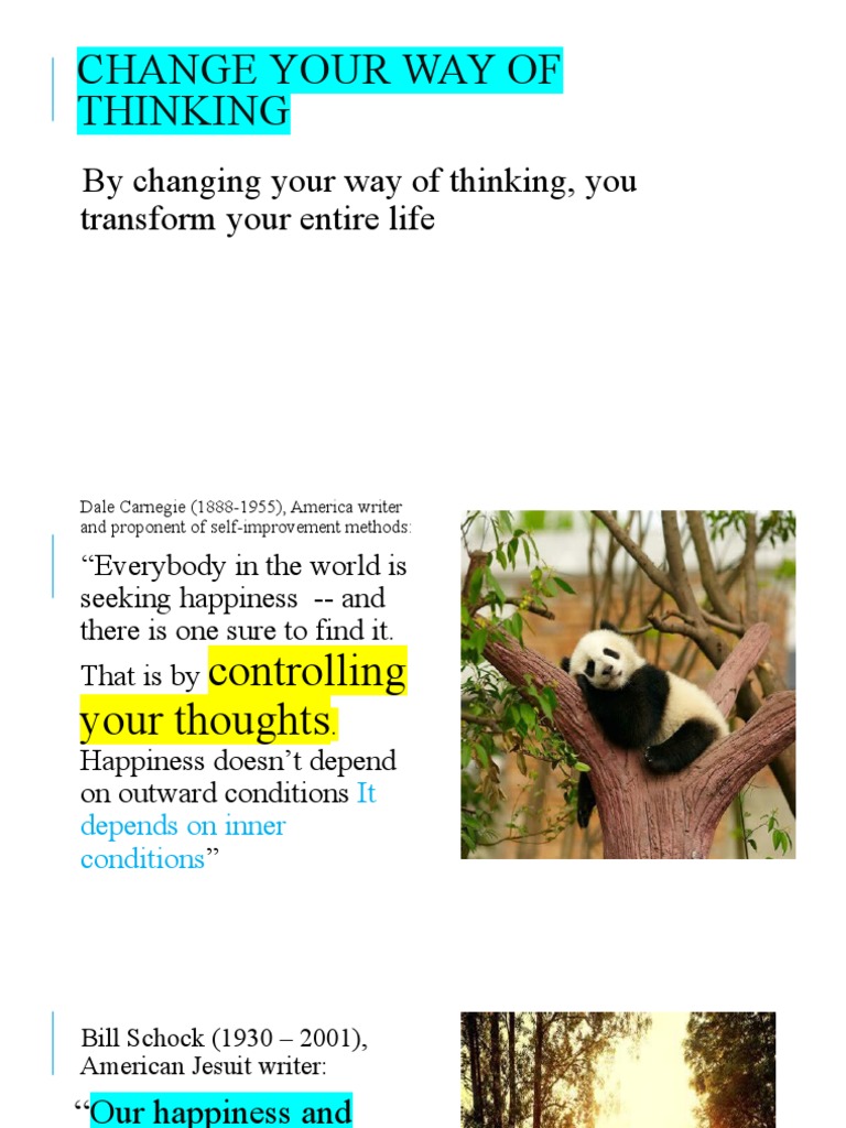 How Changing Your Thoughts Transforms Your Life | PDF | Thought | Prayer