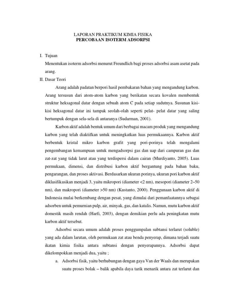 Isoterm Adsorpsi | PDF