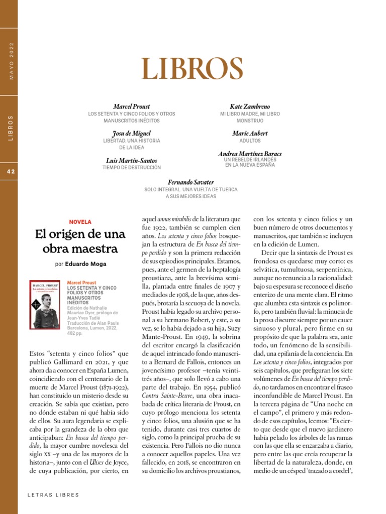Libros Esp | PDF | Marcel Proust | Libertad