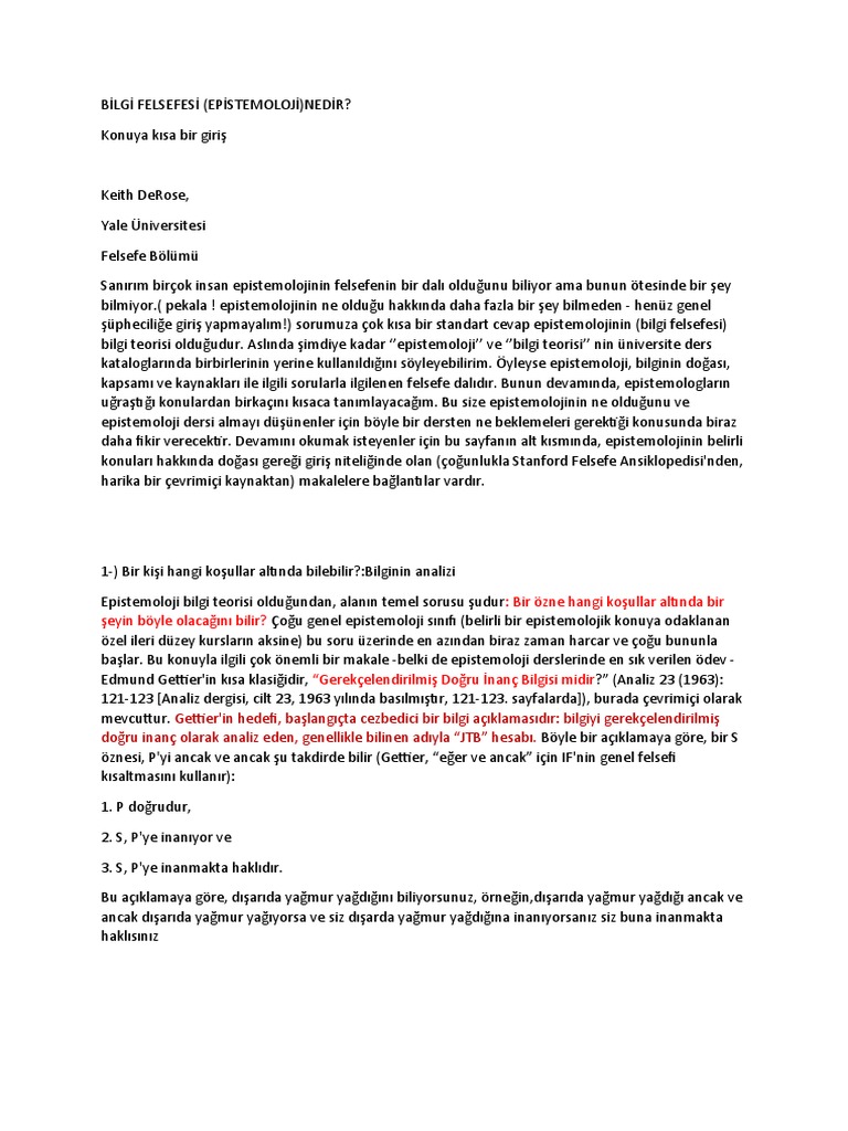 Epistemology | PDF