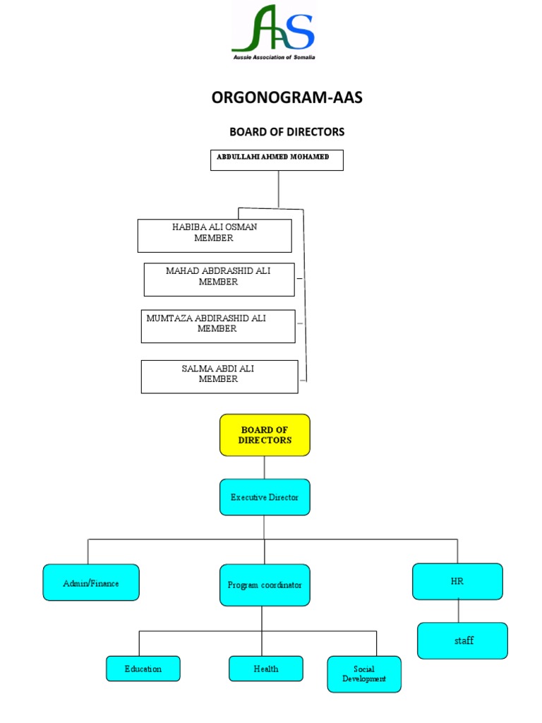 Organizational Structure of AAS: An Orgogram Depicting the Board of ...