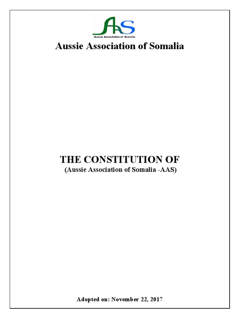 Somali-Australian NGO Constitution | PDF | Mediation | Quorum