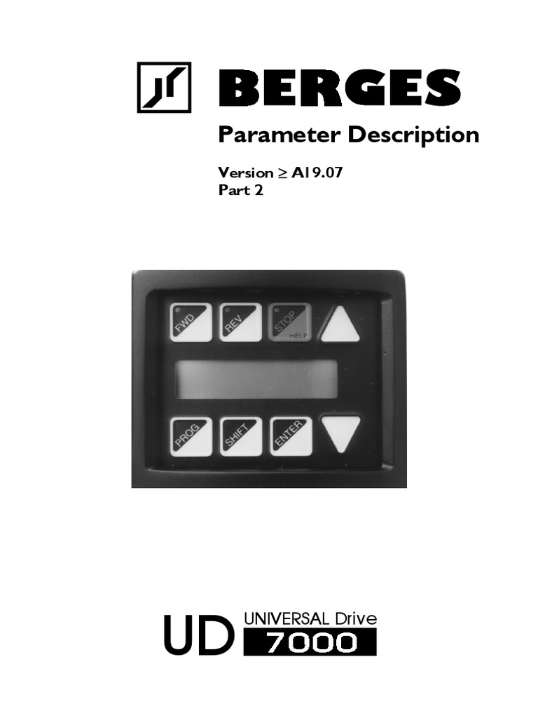 Ud7000 Parte 2 V19 | PDF | Parameter (Computer Programming) | Electric ...