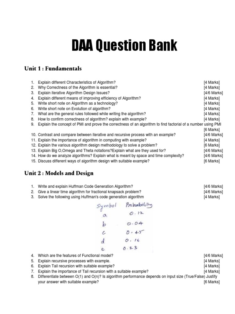 Daa Question Bank All Units | PDF | Computational Complexity Theory ... Daa Question Bank All Units | PDF | Computational Complexity Theory ...