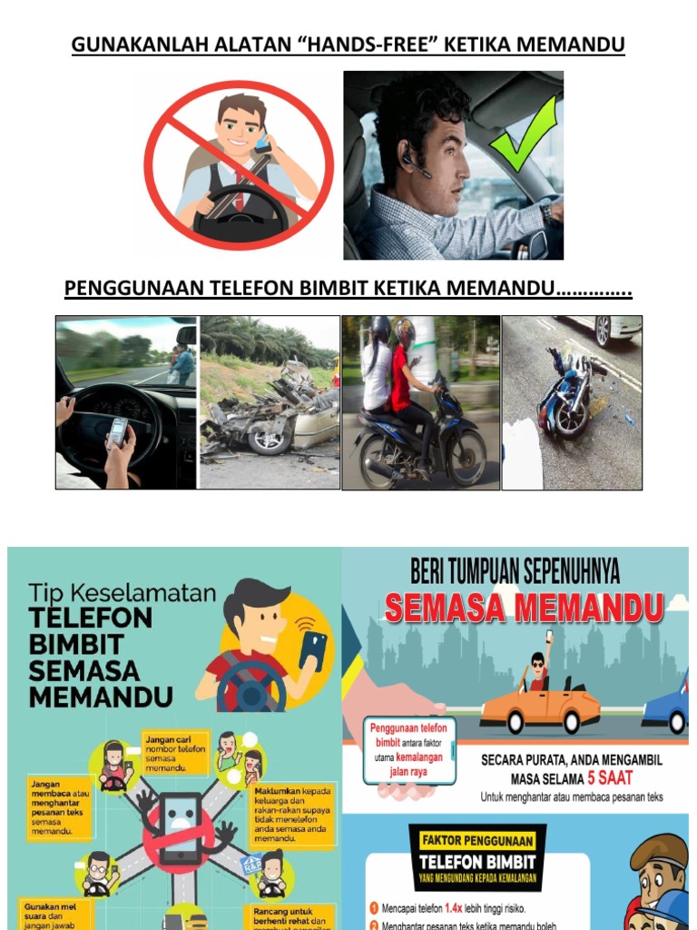 Jangan Guna Telefon Bimbit Semasa Memandu | PDF