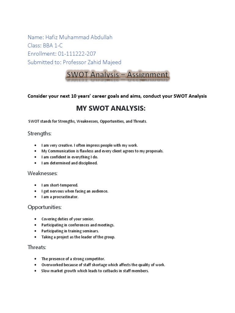 Swot Analysis | PDF | Swot Analysis | Leadership
