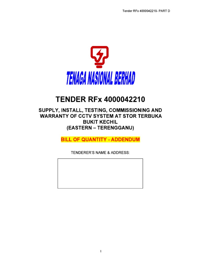 BQ Addendum - Bukit Kechil | PDF | Electrical Wiring | Civil Engineering