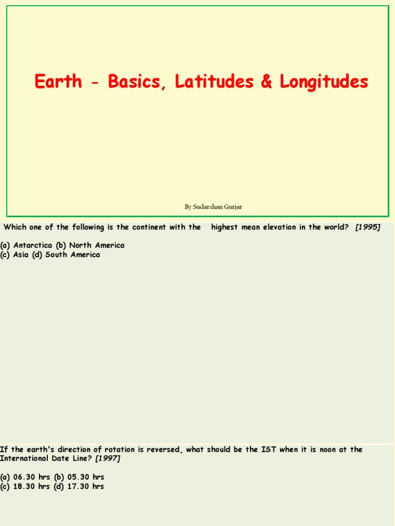 Physical Geography Compiled PDF (SUDARSHAN GURJAR) | PDF | Plate ...