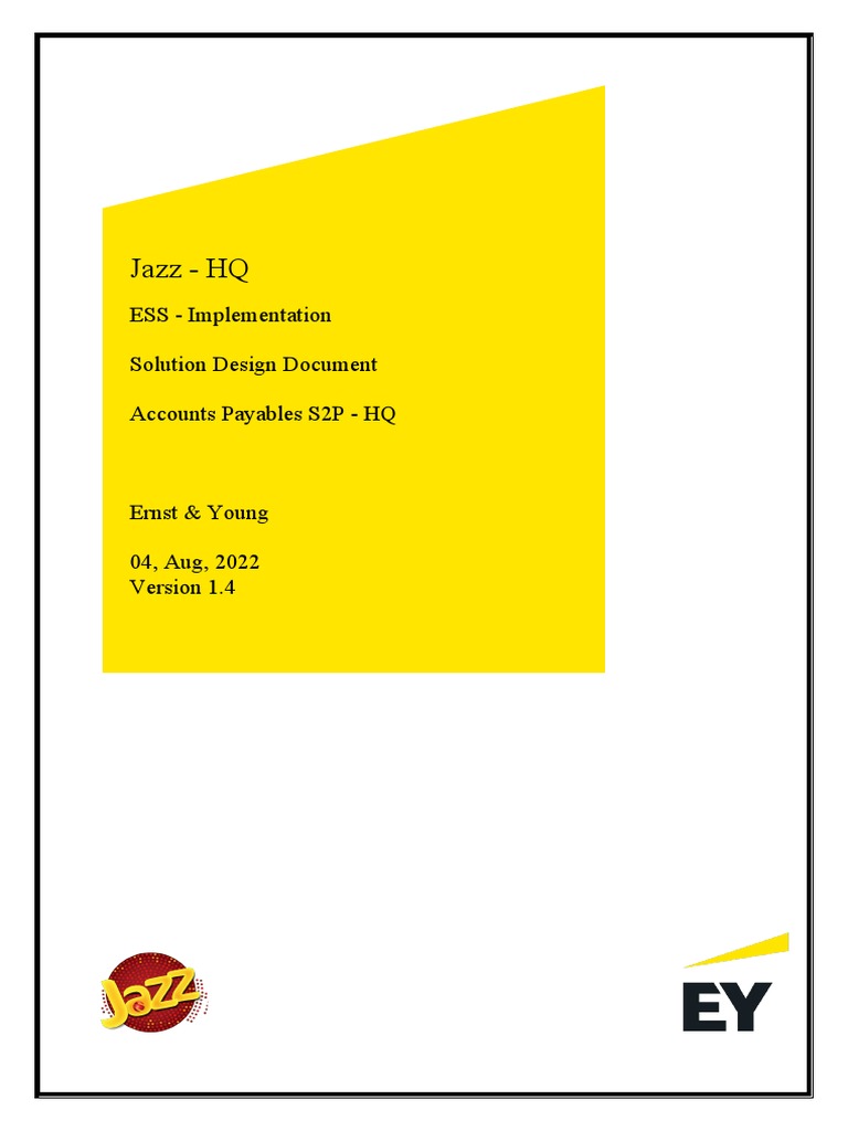 Solution Design Document - Accounts Payables - HQ - V1.4 | PDF ...
