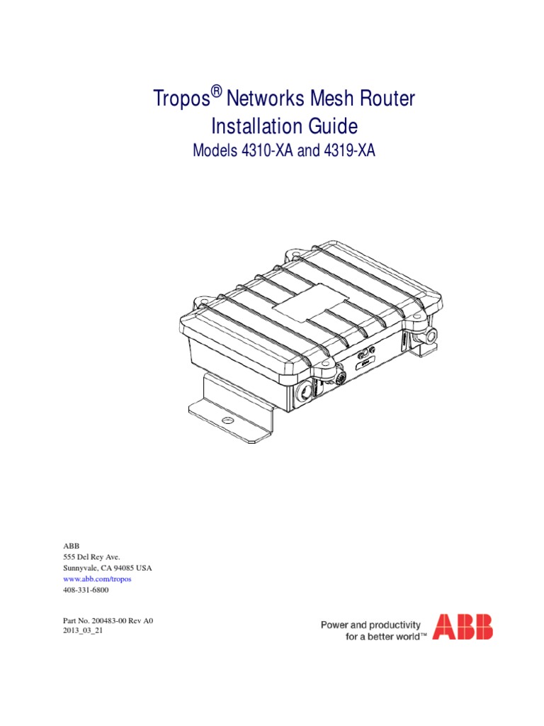 Tropos 4310xa | PDF | Ieee 802.11 | Antenna (Radio)