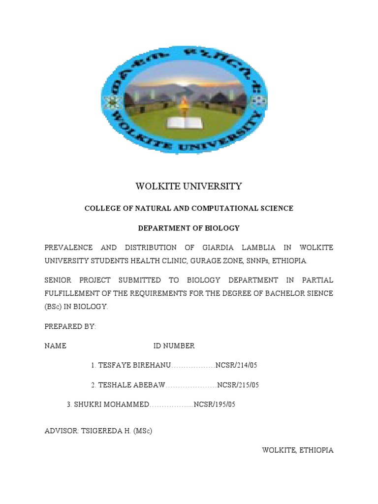 Wolkite University: College of Natural and Computational Science ...