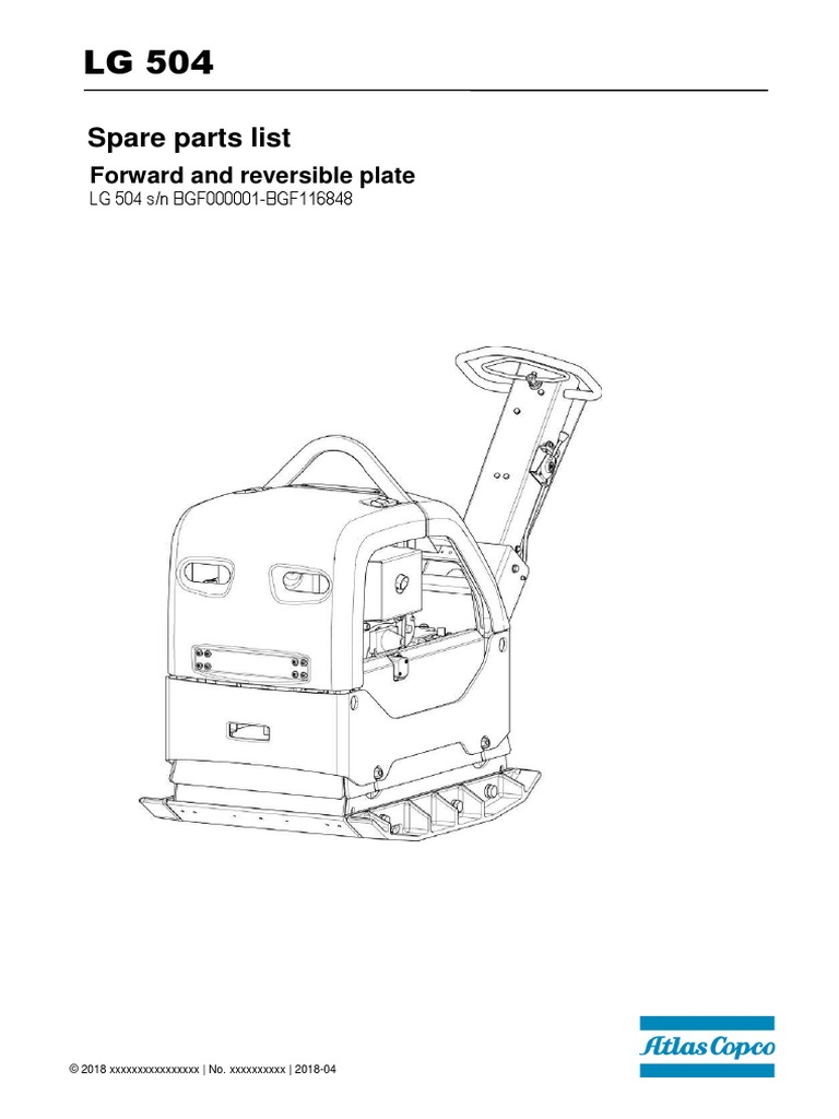 Spare Parts List: Forward and Reversible Plate | PDF | Screw | Machines