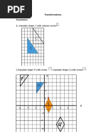 GCSE Transformations Exam Questions | PDF | Rotation | Geometry
