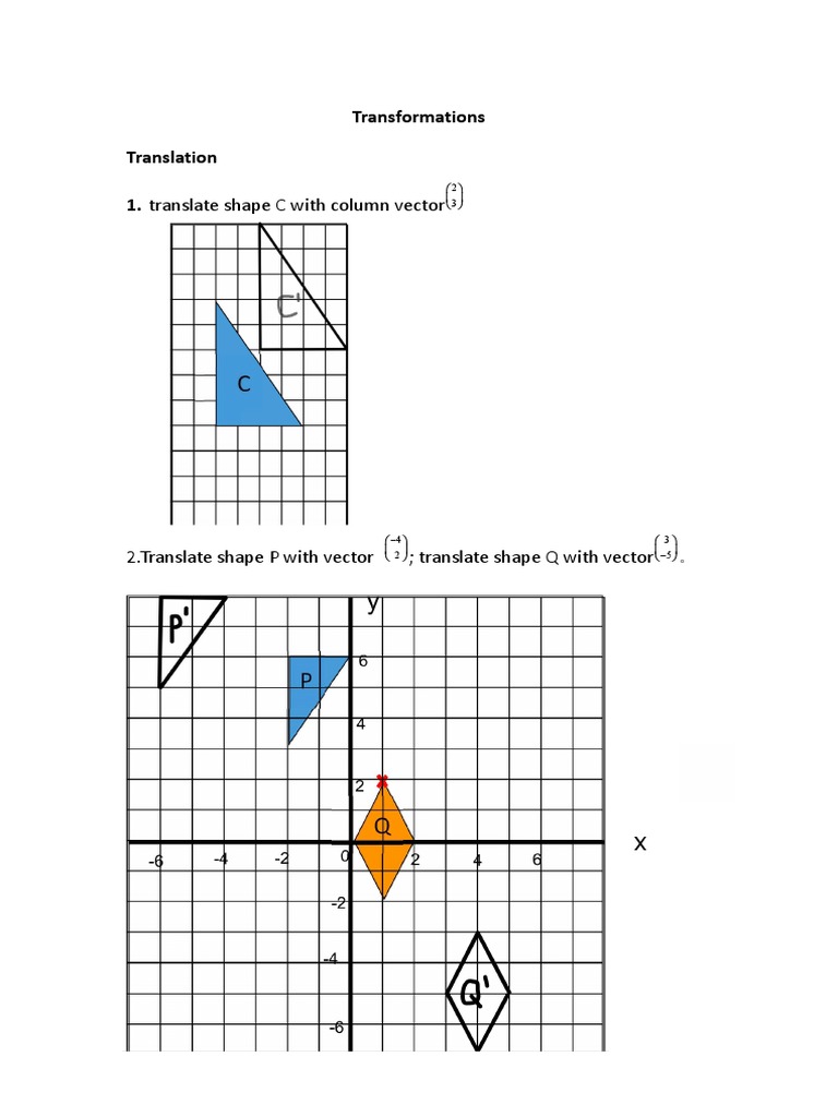 Transformations Practice | PDF | Physics | Geometry