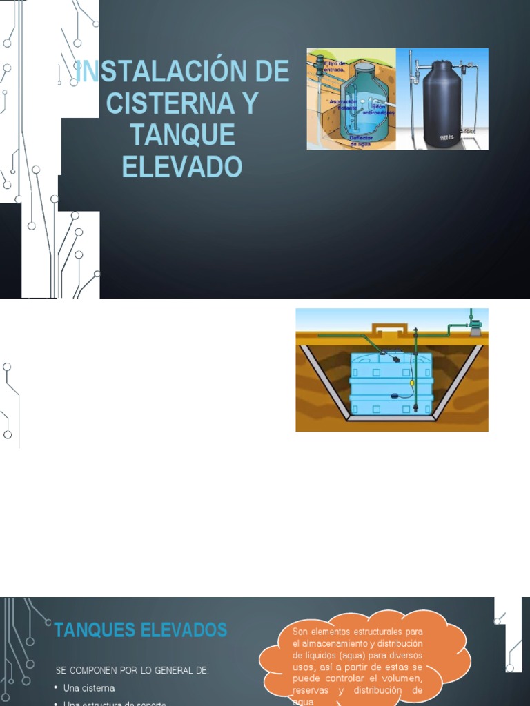 Instalacion de Cisterna y Tanque Elevado | PDF | Hormigón | Colector de aguas pluviales