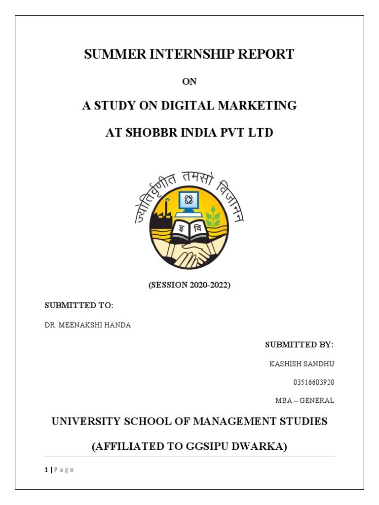 Digital Marketing Internship Report 2022 | PDF | Digital Marketing ...
