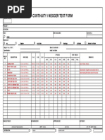 Megger Test Report Form | PDF | Electricity | Equipment