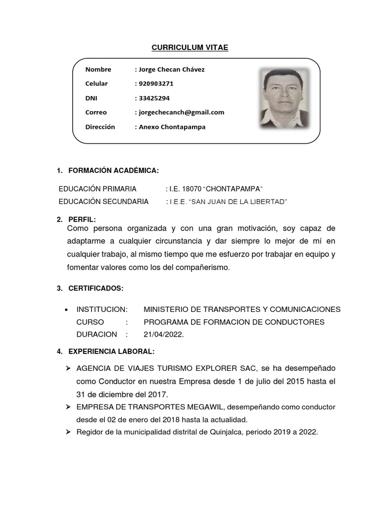 CV Jorge Checan | PDF