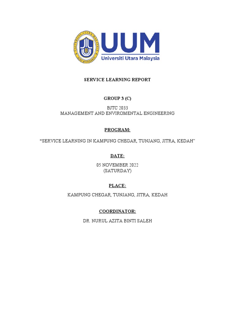 Service Learning Report Group 3 (C) Latest 2 | PDF | Climate Change ...