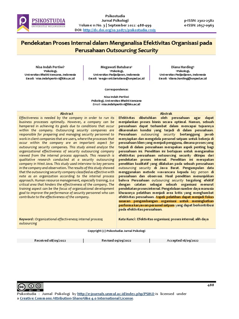 Jurnal Psikostudia - Pendekatan Proses Internal | PDF | Komputer