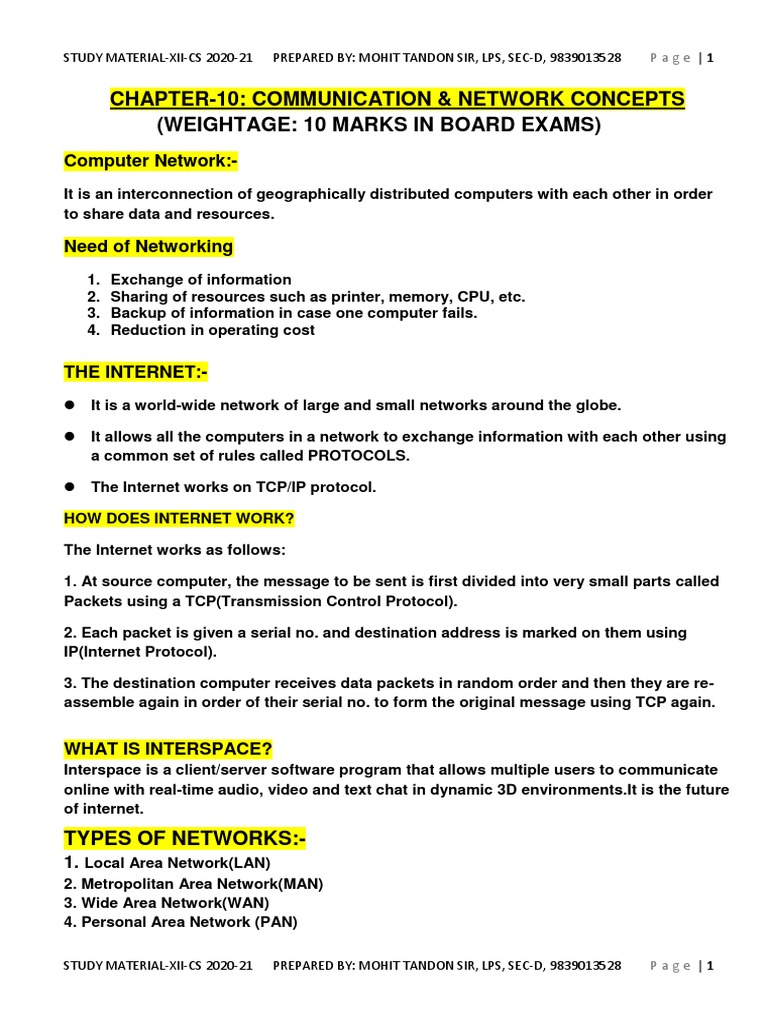 Computer Networking Concepts and Diagrams | PDF | Computer Network ...