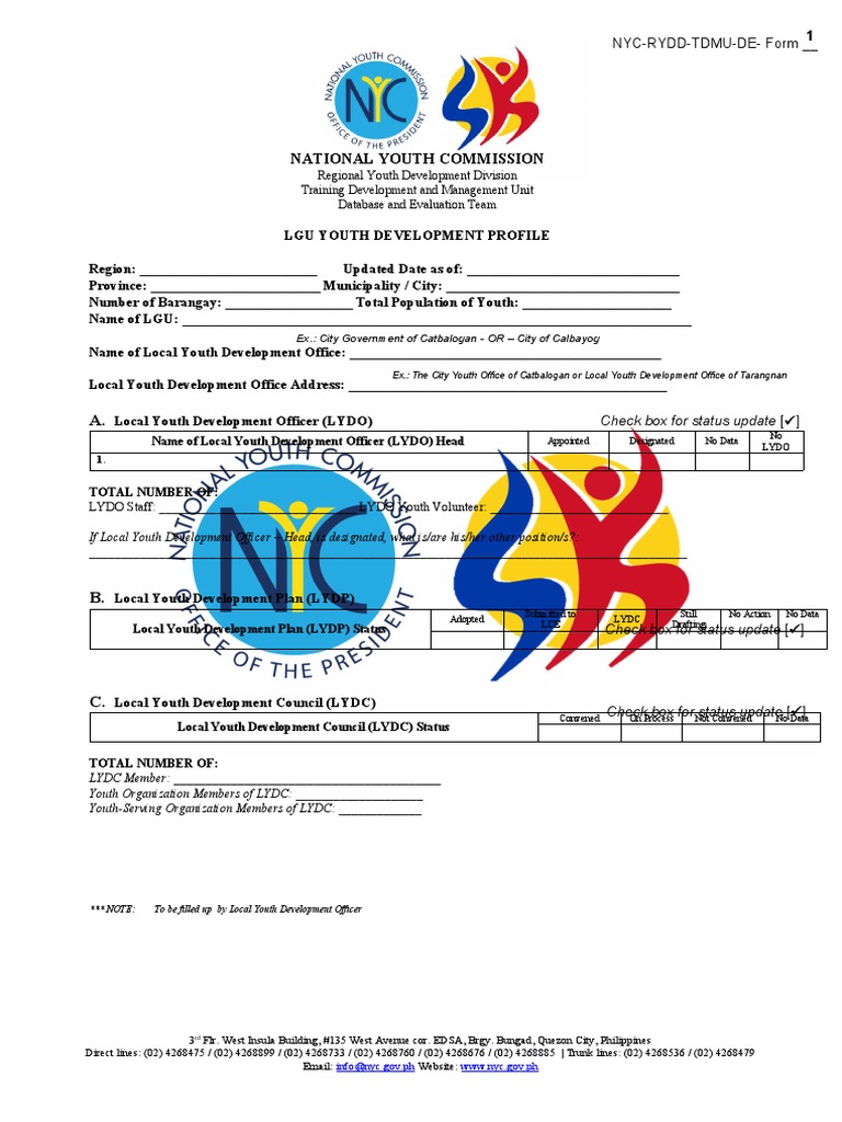 Lgu - Local Monitoring Forms 1 5 | PDF | Computing | Youth