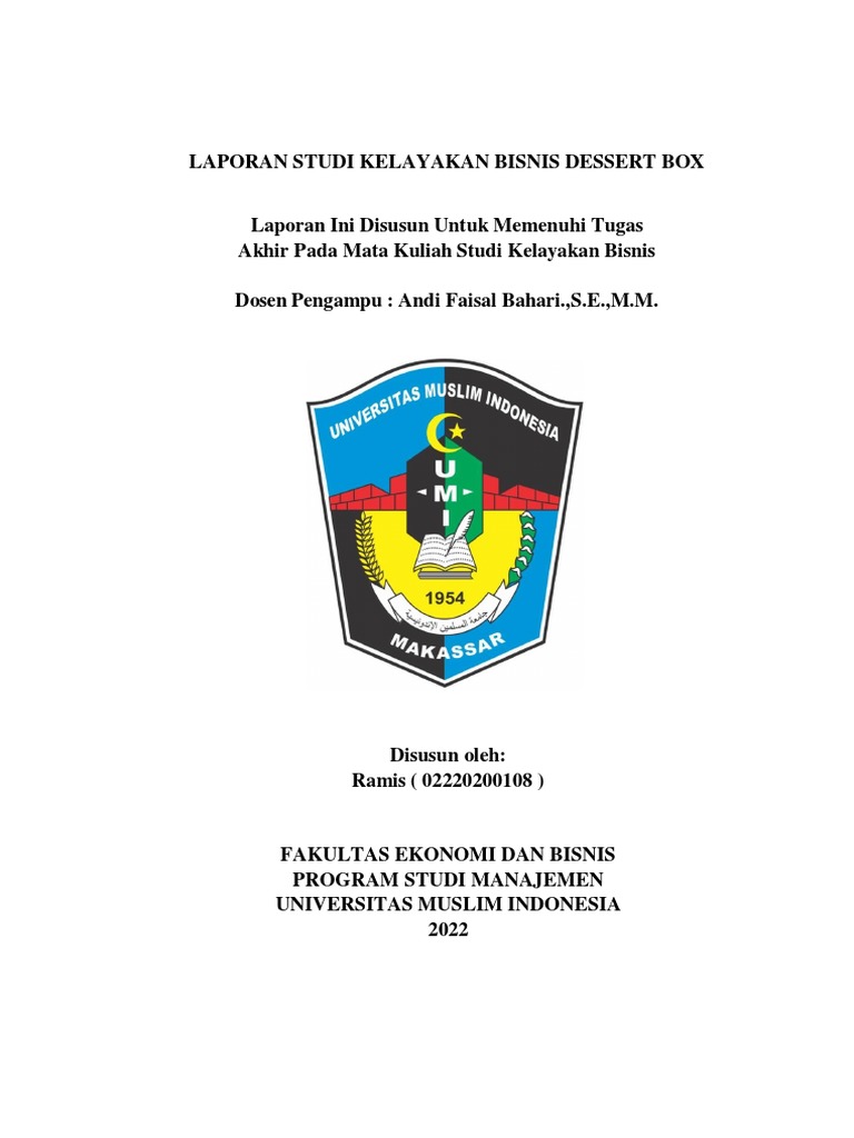 Laporan SKB Dessert Box Ramis | PDF